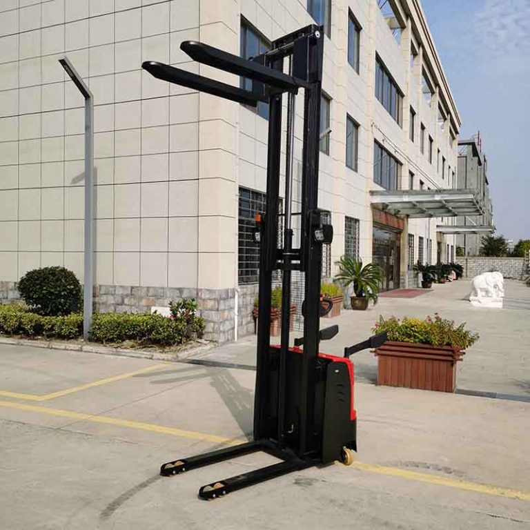 Stand-on Full Electric Pallet Stacker - Henan Eleclift Machinery Co., Ltd.